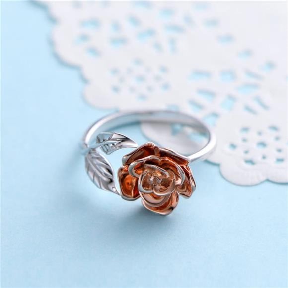 Jewelry | Sterling Silver Rose Flower Open Wrap Ring For Women Mothers ...